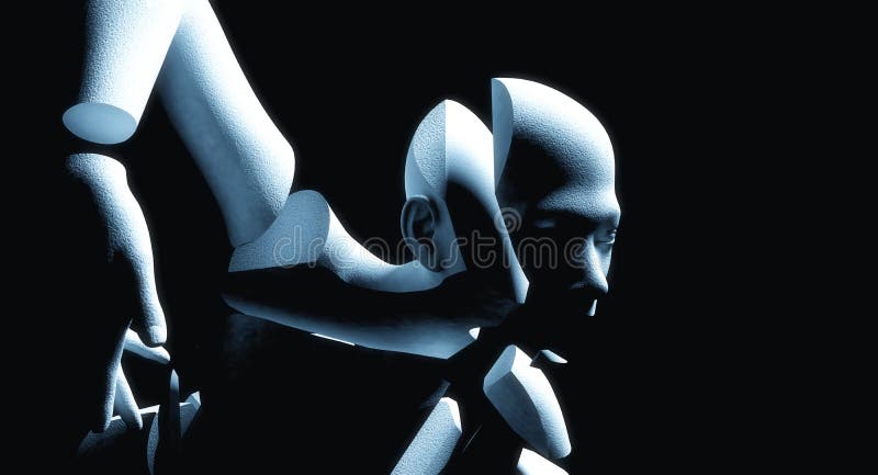 Broken person abstract stock illustration. Illustration of divided ...