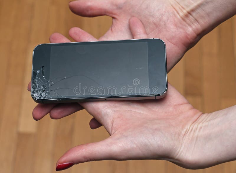 Broken phone stock image. Image of damaged, crack, broken - 60151085
