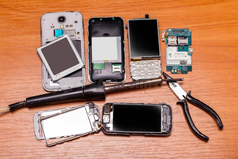 Broken phones stock image. Image of update, innovation - 52130379