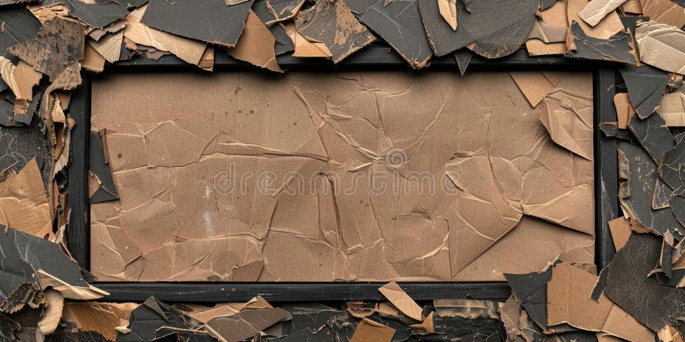 A Broken Picture Frame with Shattered Glass and Torn Edges Stock Image ...