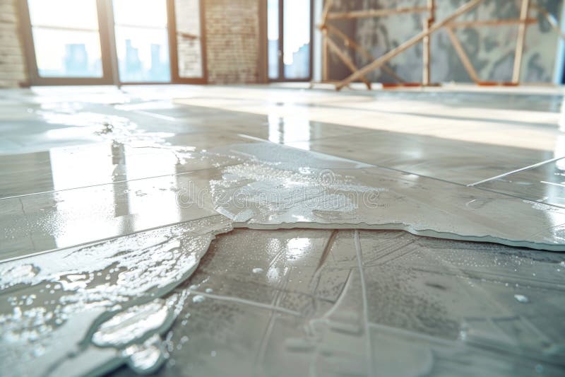 A Broken Piece of Paper on a Tiled Floor. Suitable for Concepts Related ...