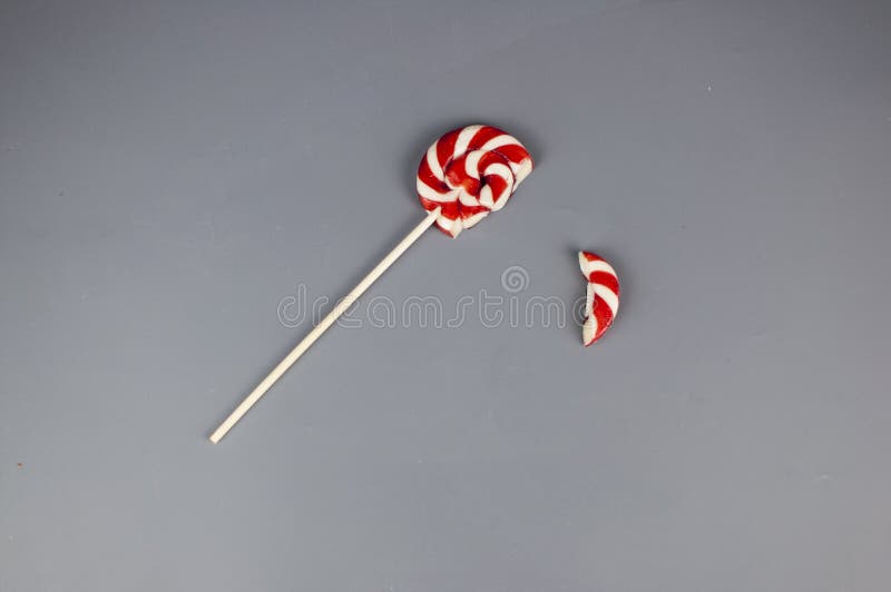 Broken in Pieces Candy on a Stick. Stock Image - Image of lolly ...