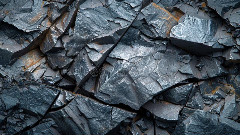 Textured Surface of Broken Gray Slate Rocks in Natural Setting ...