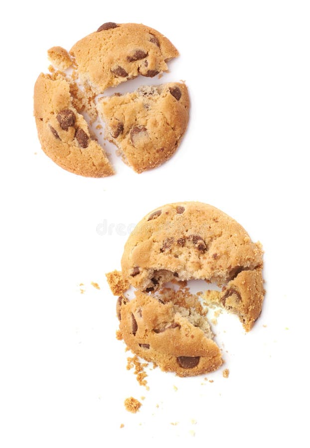 Broken into Pieces Round Cookie Stock Photo - Image of healthy ...