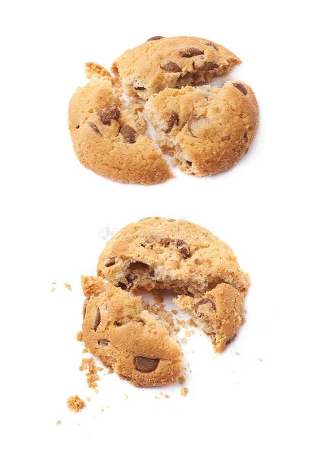 Broken into Pieces Round Cookie Stock Photo - Image of healthy ...
