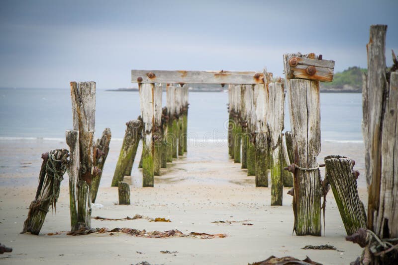 Broken Pier stock photo. Image of broken, pier, sand - 90167858
