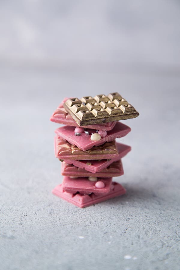 Broken Pink Ruby Chocolate Bar Pieces, Made from Ruby Cocoa Beans with ...