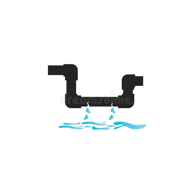 Broken Pipe Icon stock vector. Illustration of water - 243964475