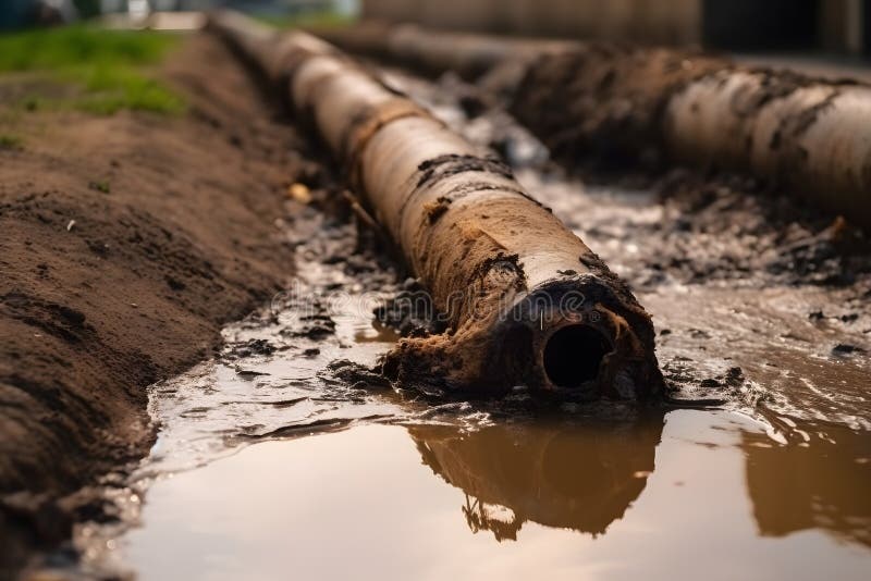 Broken Pipe that Leaks Water, Water Leak from Public Consumption Pipe ...