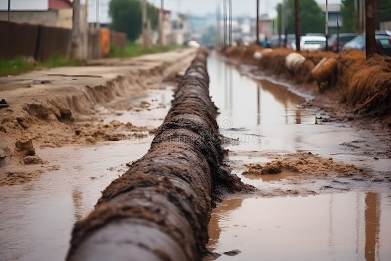 Broken Pipe that Leaks Water, Water Leak from Public Consumption Pipe ...