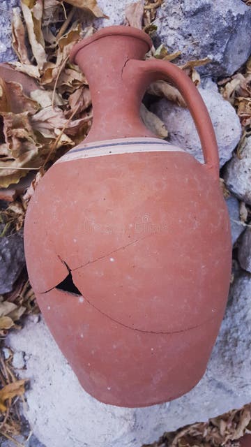 Broken Pitcher stock image. Image of flower, obsolete - 61040841