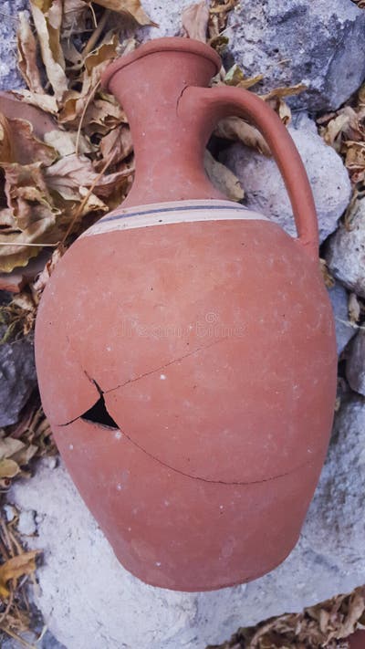 Broken Pitcher stock image. Image of flower, obsolete - 61040841