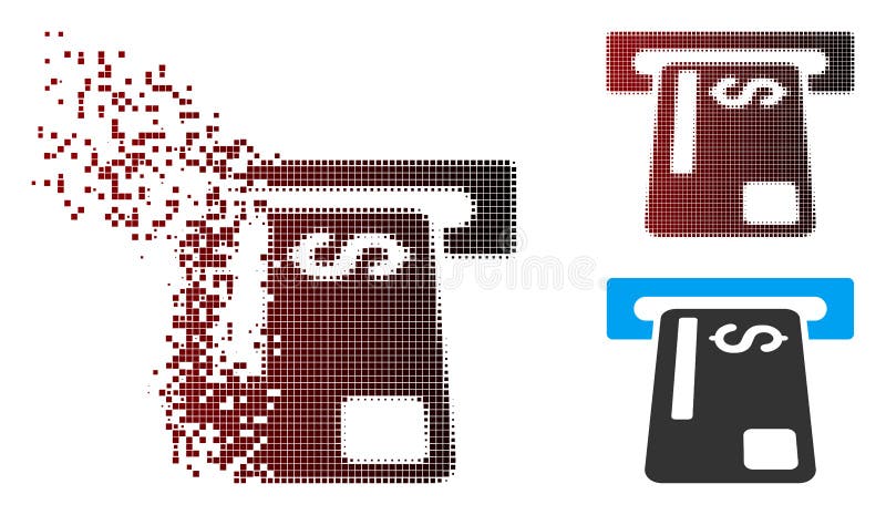 Broken Pixel Halftone Bank Card Terminal Icon Stock Vector ... Broken Pixel Halftone Bank Card Terminal Icon Stock Vector ...