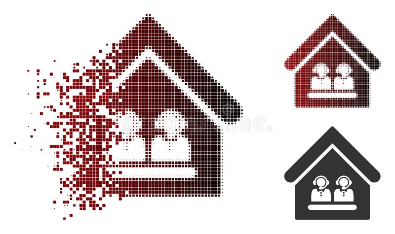 Broken Pixel Halftone Call Center Office Icon Stock Vector ... Broken Pixel Halftone Call Center Office Icon Stock Vector ...