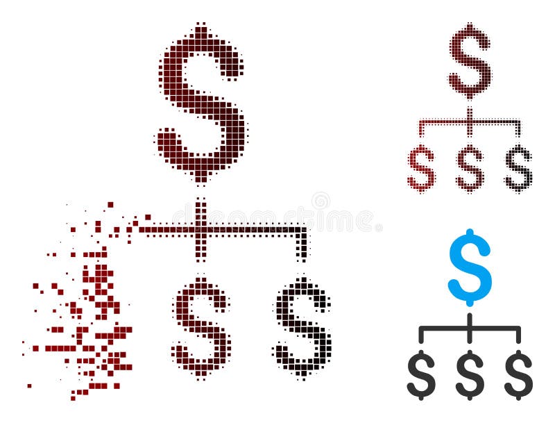 Broken Pixel Halftone Financial Hierarchy Icon Stock Vector ... Broken Pixel Halftone Financial Hierarchy Icon Stock Vector ...