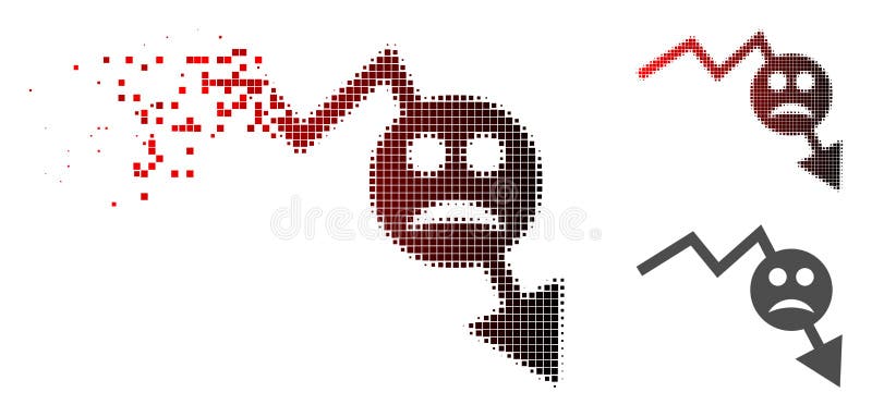 Broken Pixel Halftone Negative Smiley Trend Icon Stock Vector ... Broken Pixel Halftone Negative Smiley Trend Icon Stock Vector ...
