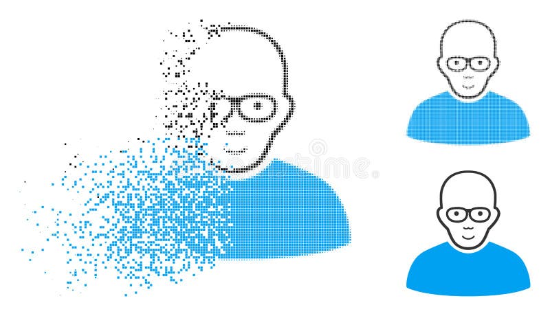 Pixelated Halftone Bald Man Icon Stock Illustrations – 10 Pixelated ...