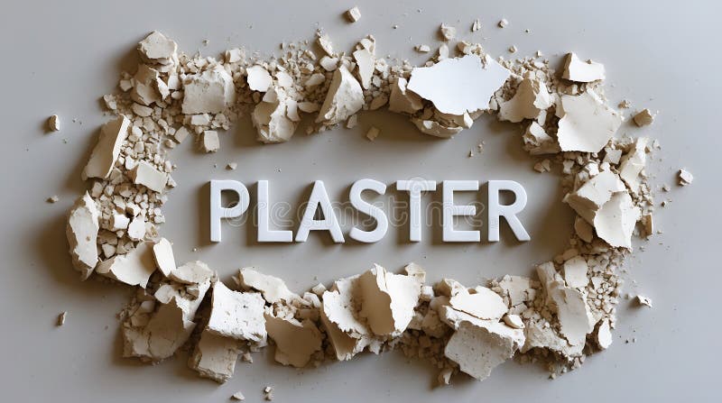 Broken Plaster Reveals the Word Plaster in a Clean, Minimalistic ...