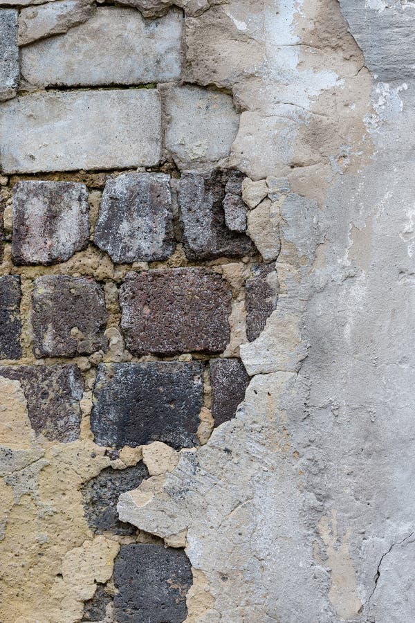The Broken Plaster on the Wall Stock Photo - Image of white, dirty ...