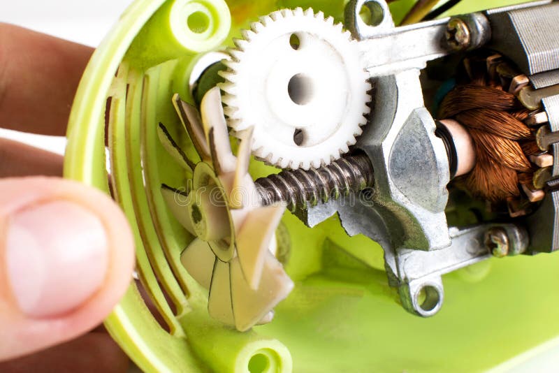 Broken Kitchen Mixer for Whipping Food on a White Background. Household ...
