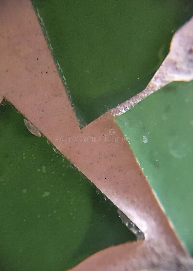 Broken Plastic Stuck To Another Surface Seen Very Close Stock Image ...