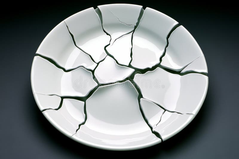 Broken Plate, Fragile Materials, Easy To Damage Reminds Us of the ...