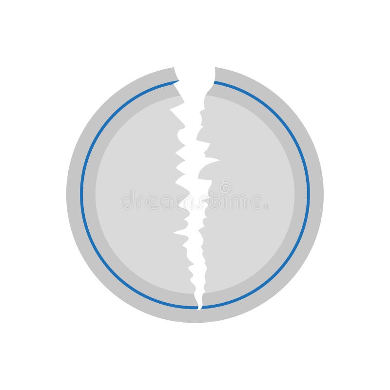 Broken Plate Icon. Vector Illustration Stock Vector - Illustration of ...