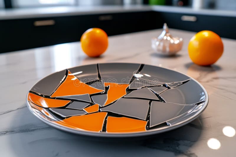 Broken Plate, Kitchen Accident, Sudden Surprise Disrupts the Calm ...