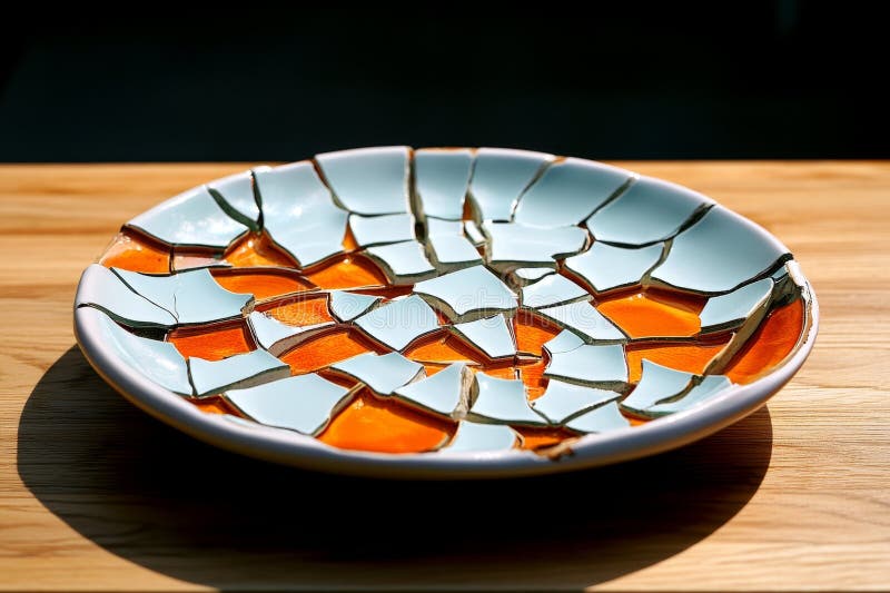 Broken Plate, Once Whole, Now Incomplete Highlights the Contrast ...