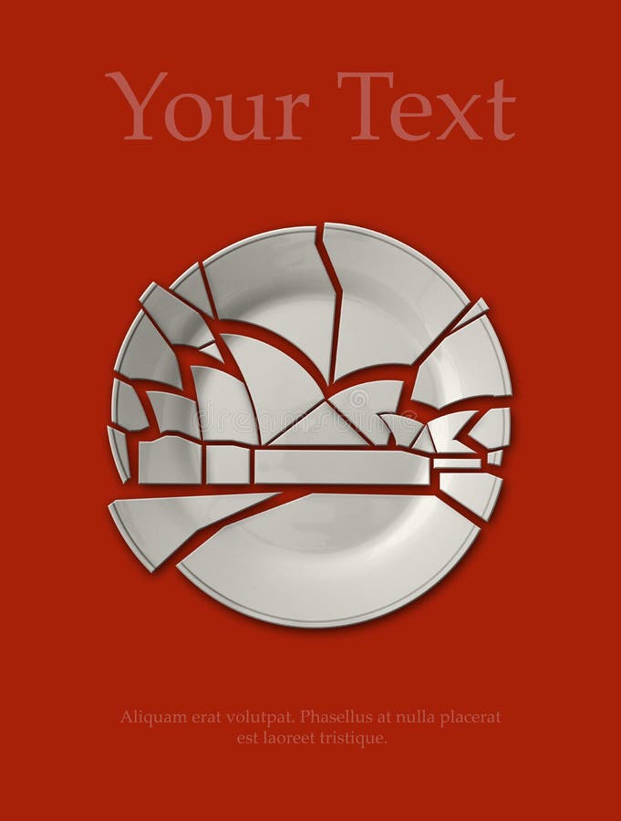 Broken Plate in the Shape of Sydney Opera House on Soli Editorial ...