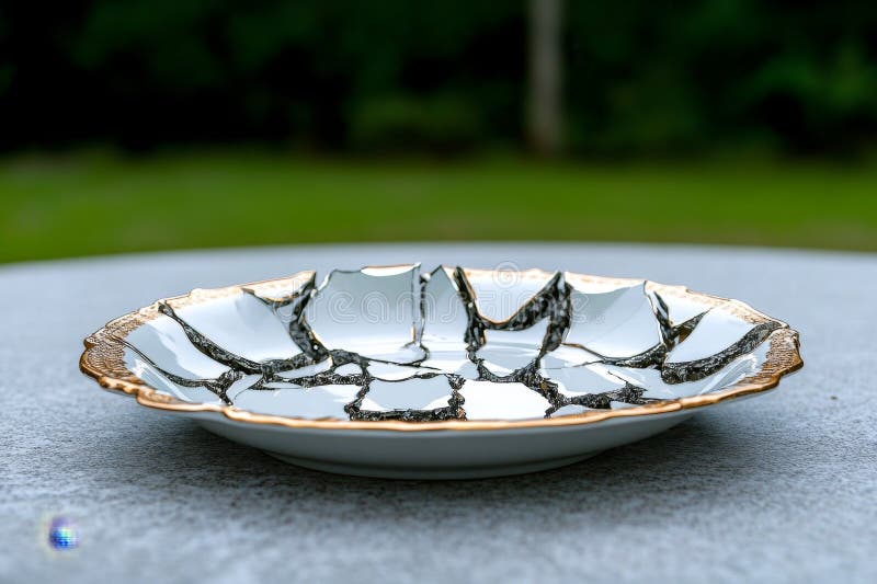 Broken Plate, Sudden Noise, Startling Crash Interrupts the Quiet with a ...