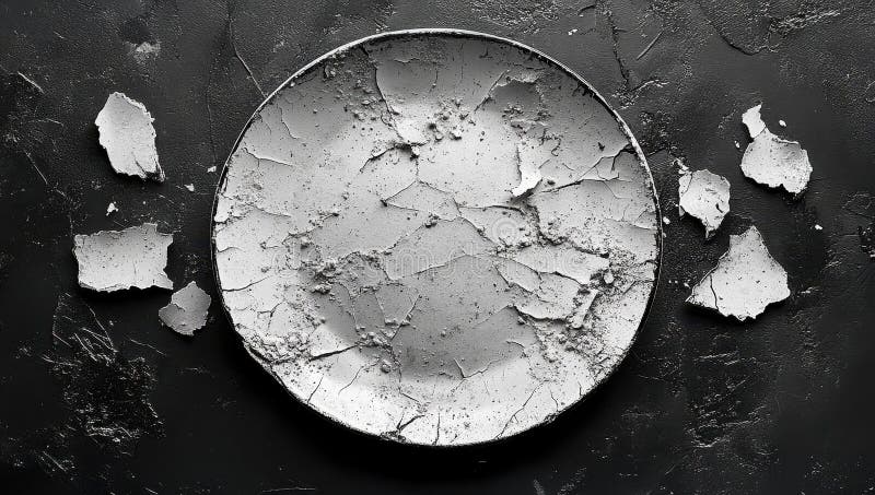 Broken Plate on Table, White Ceramic Pieces, Smashed Crockery Bowl ...
