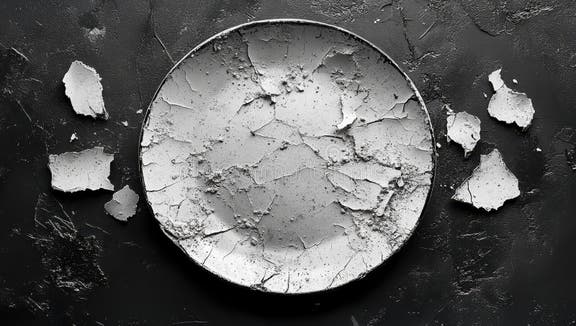 Broken Plate on Table, White Ceramic Pieces, Smashed Crockery Bowl ...