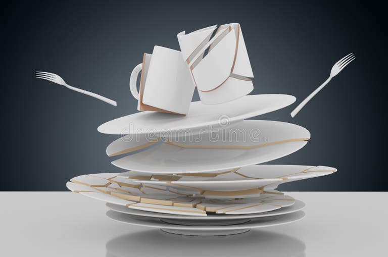 Broken Crockery Stock Illustrations – 636 Broken Crockery Stock ...