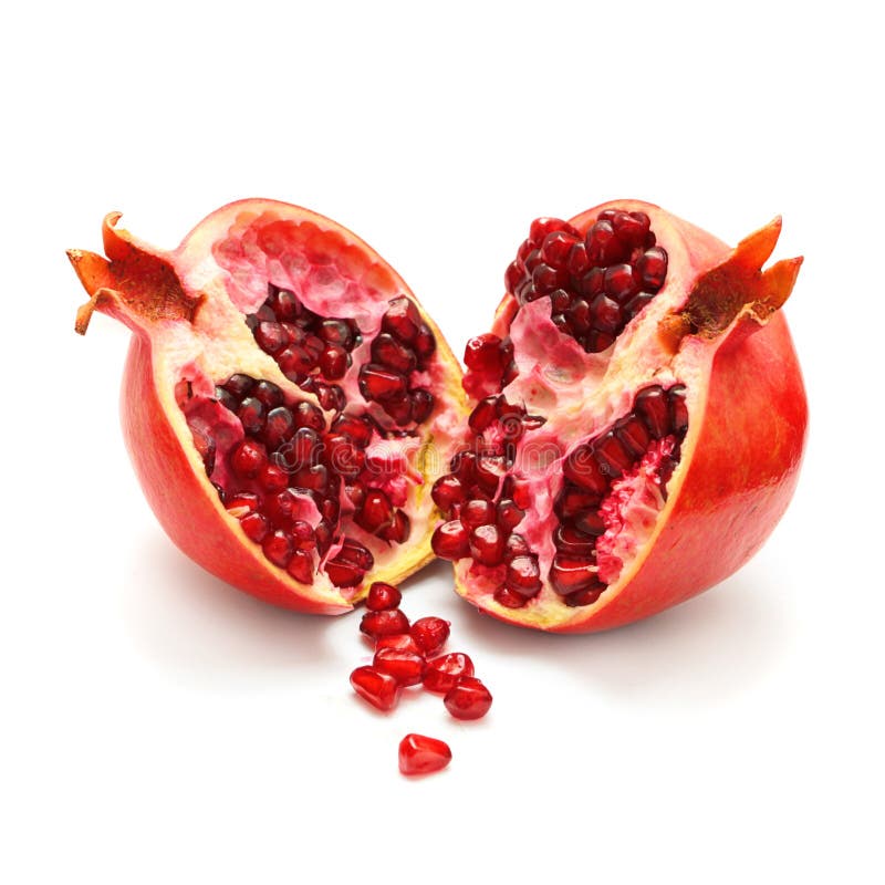 Broken pomegranate fruit stock image. Image of food, grain - 13714349