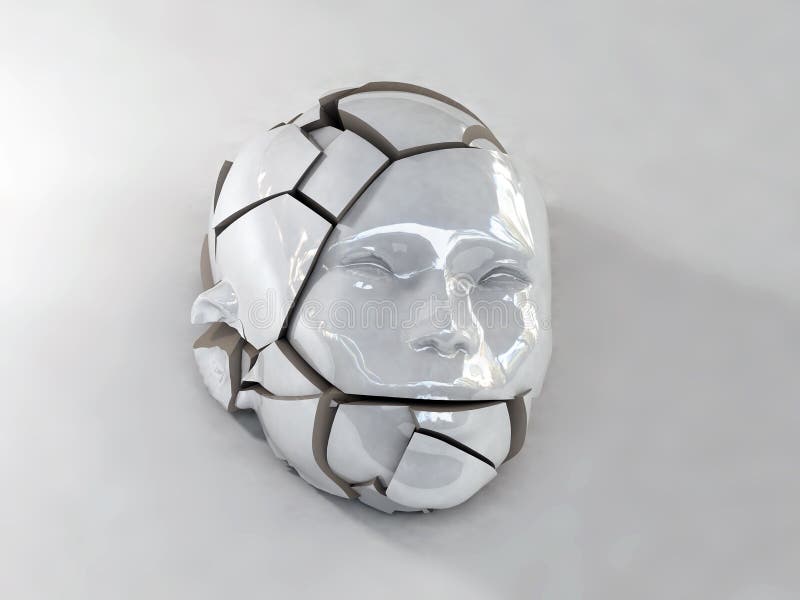 Broken porcelain head stock illustration. Illustration of business ...