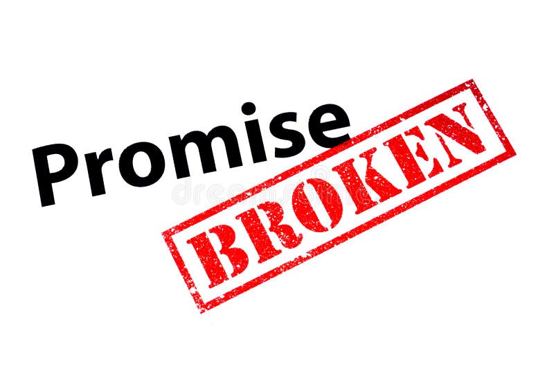 Broken Promise stock illustration. Illustration of stamp - 180654499