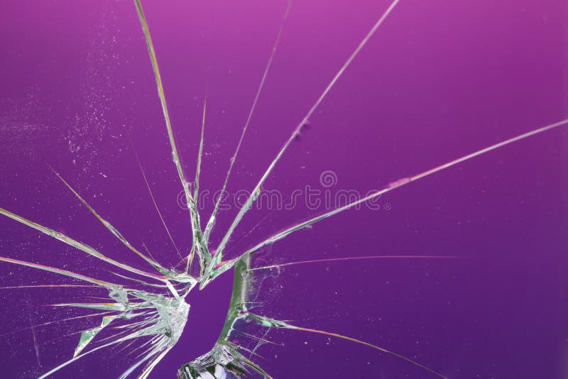 Broken purple glass window stock image. Image of demolishing - 114844515