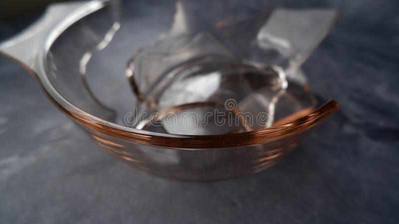 Broken Pyrex Dish on a Table Stock Image - Image of broken, closeup ...