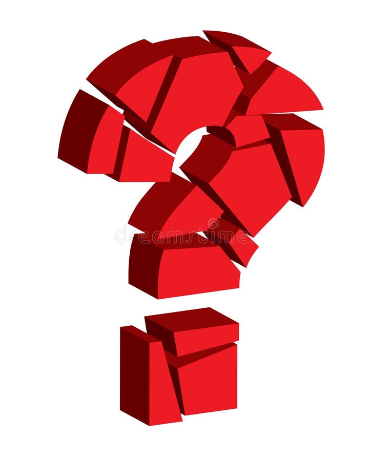 Broken question mark stock vector. Illustration of fragment - 16396571