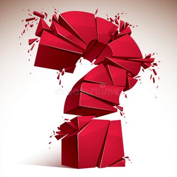 Broken Question Mark Exploding, Query Breaking To Pieces, Vector Stock ...