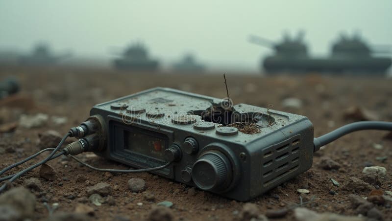 Broken Radio Transmitter on Battlefield Wires Exposed Buttons Smashed ...