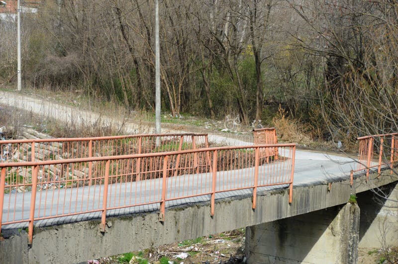 Broken Railing of the Bridge Stock Photo - Image of broken, reservoir ...