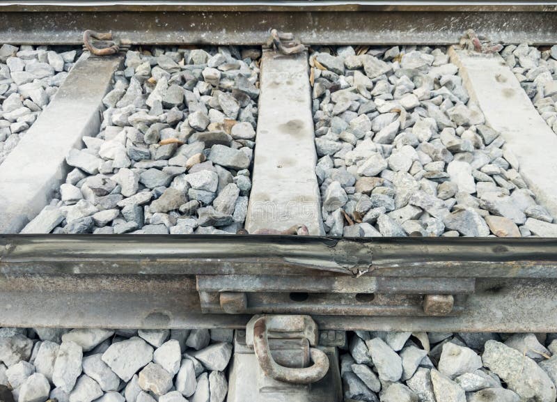 Broken Railroad Tracks at the Inter-rail Joints Stock Photo - Image of ...