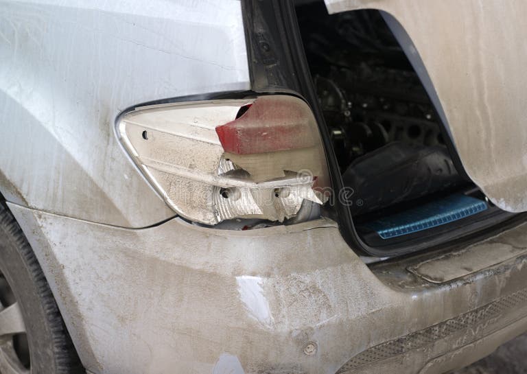 Broken Rear Car Light stock image. Image of transport - 111756535