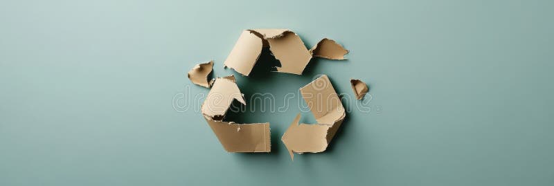 Broken Recycling Symbol a Visual Representation of Environmental ...