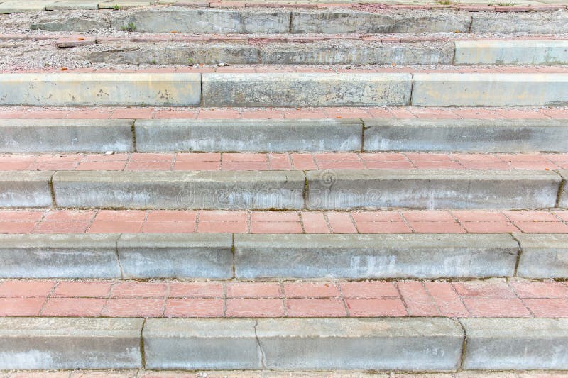 Broken Red Brick Stairs in the City, Abstract Background for Design ...