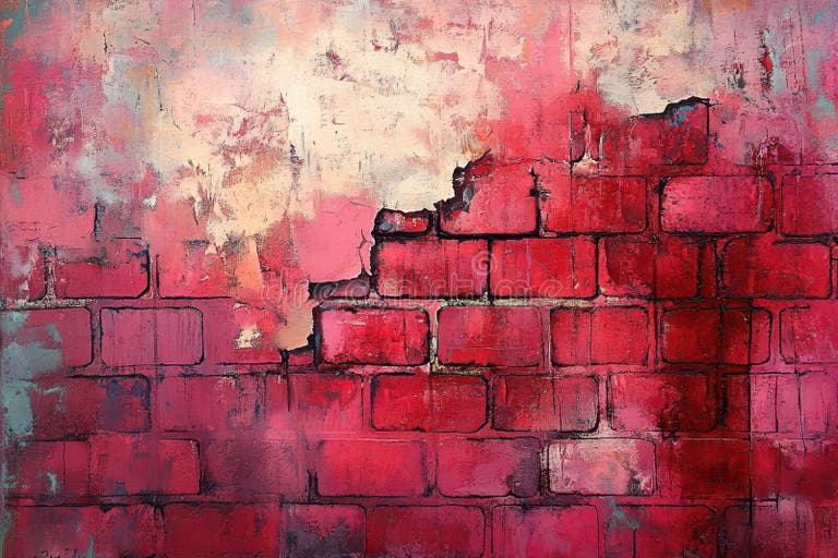Broken Red Brick Wall, Broken Red Brick Wall with Several Missing ...