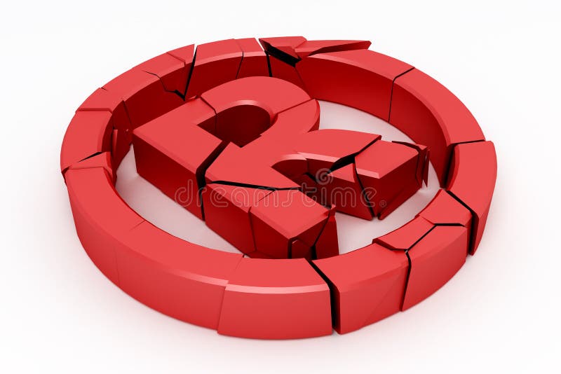 Broken red copyright sign stock illustration. Illustration of business ...