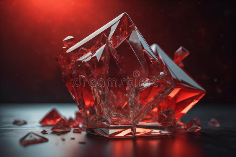 Broken Glass on a Black Background. Shallow Depth of Field Stock ...